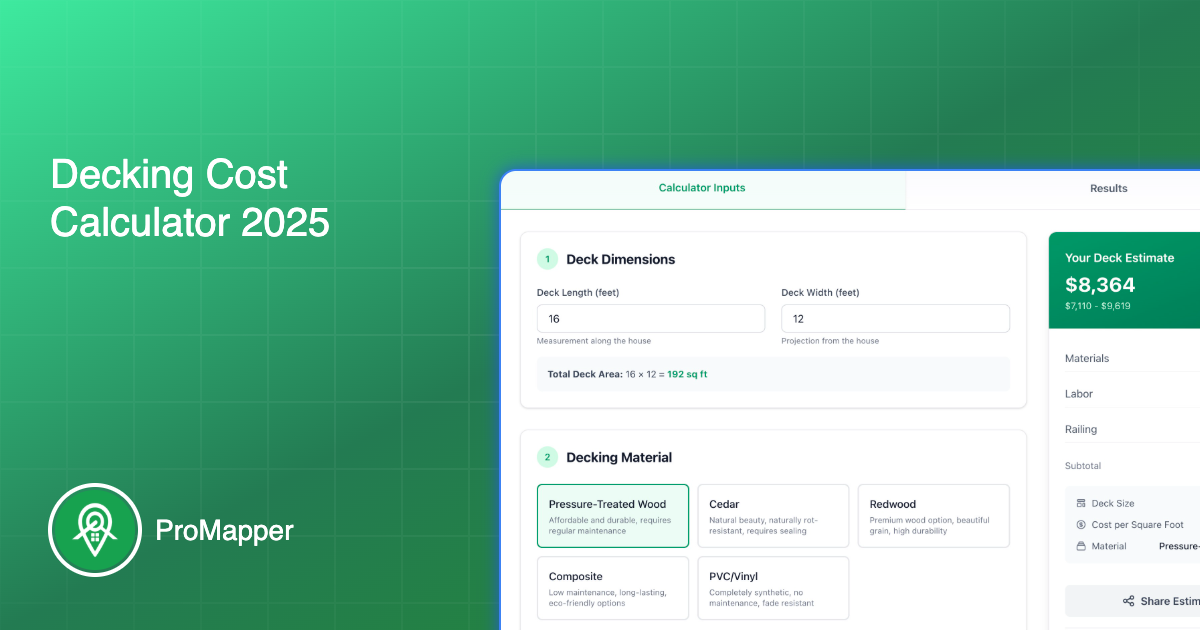 Deck Cost Calculator | Free & Instant Estimate Tool
