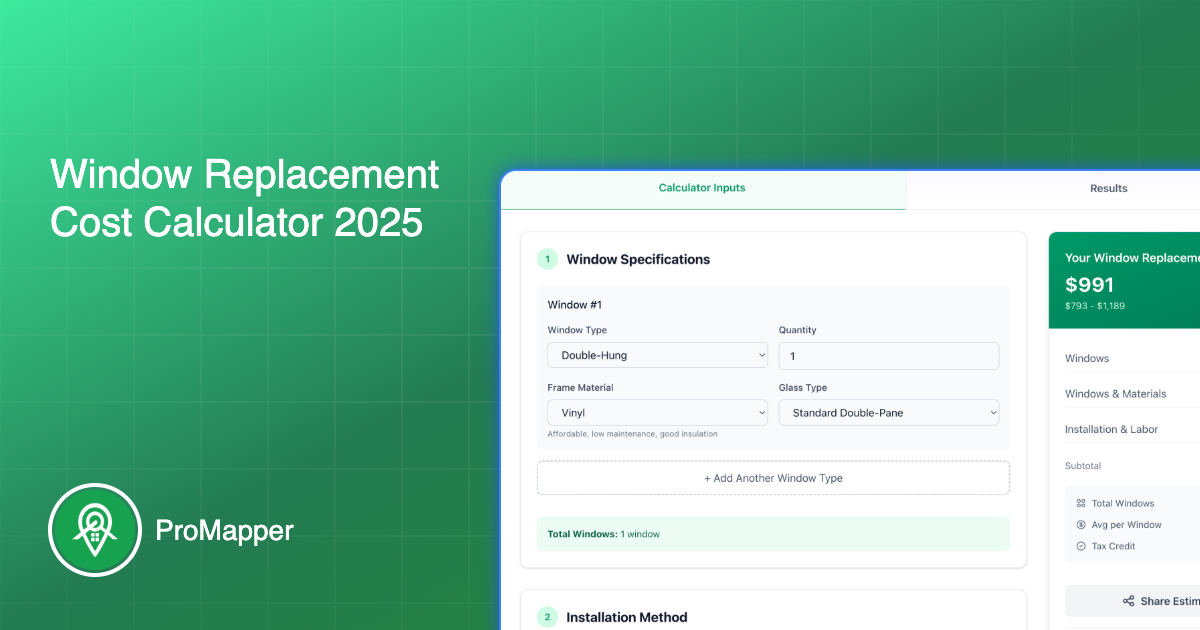 Window Cost Calculator | Free & Instant Estimate for 2025